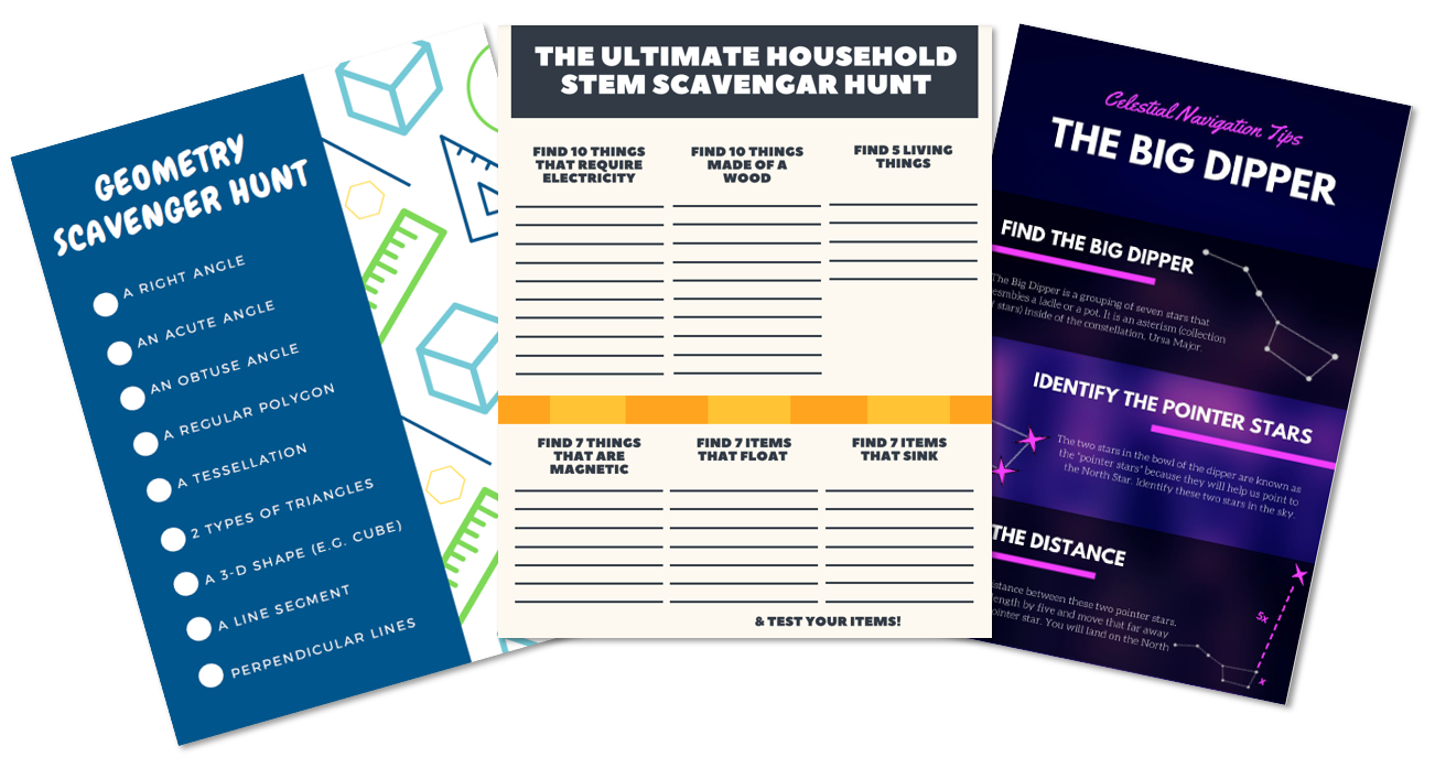 Summer STEM Scavenger Hunts - STEM Supplies