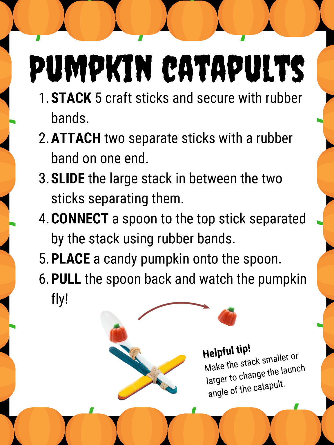 Pumpkin Catapults Fall Engineering Activity - STEM Supplies