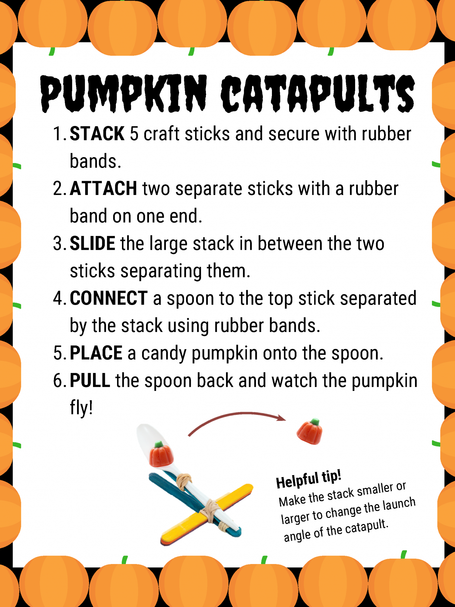 Pumpkin Catapults Fall Engineering Activity - STEM Supplies