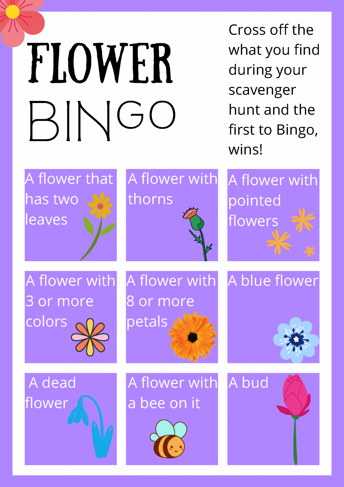 Flower Worksheets for Summer Learning - STEM Supplies