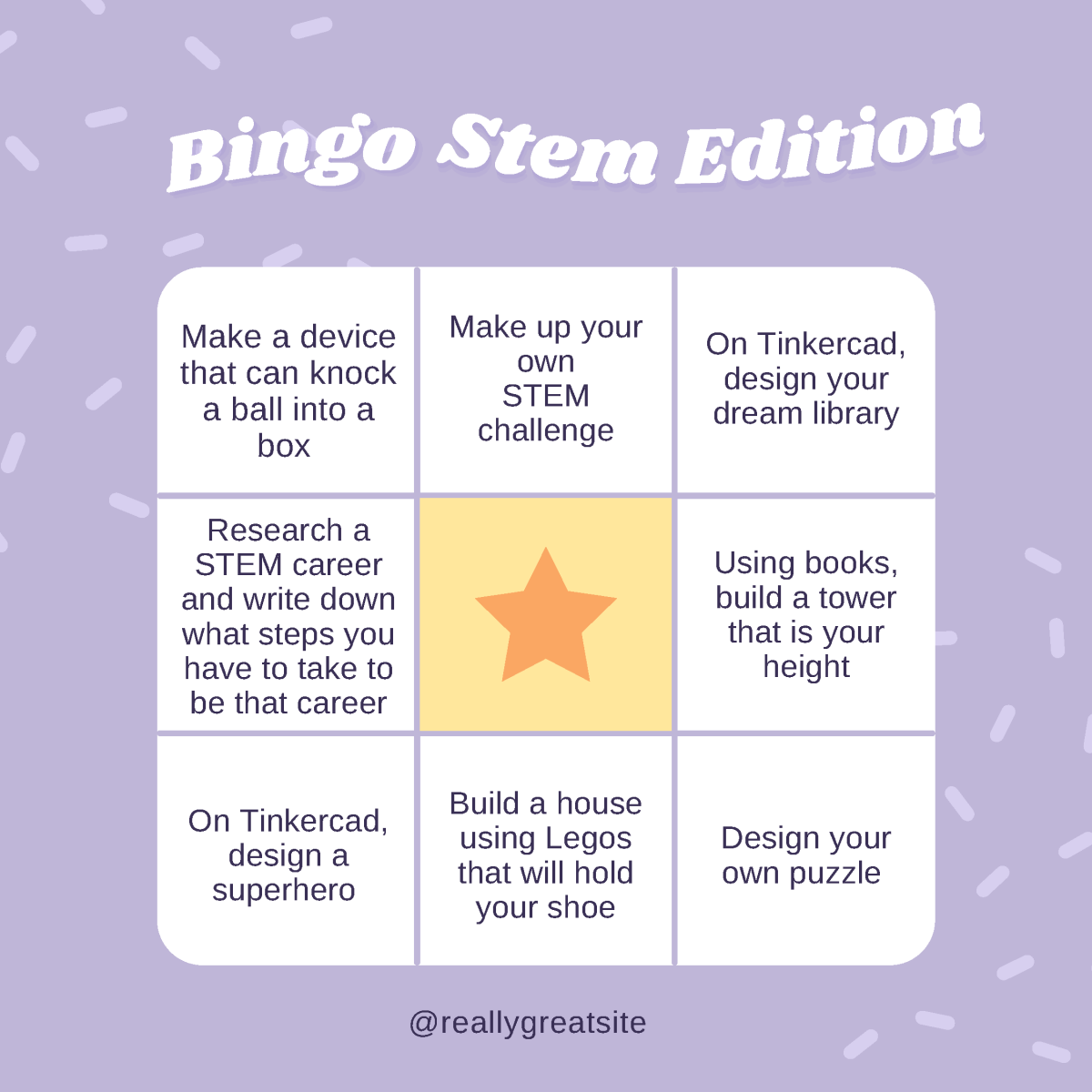 STEM Bingo - STEM Supplies