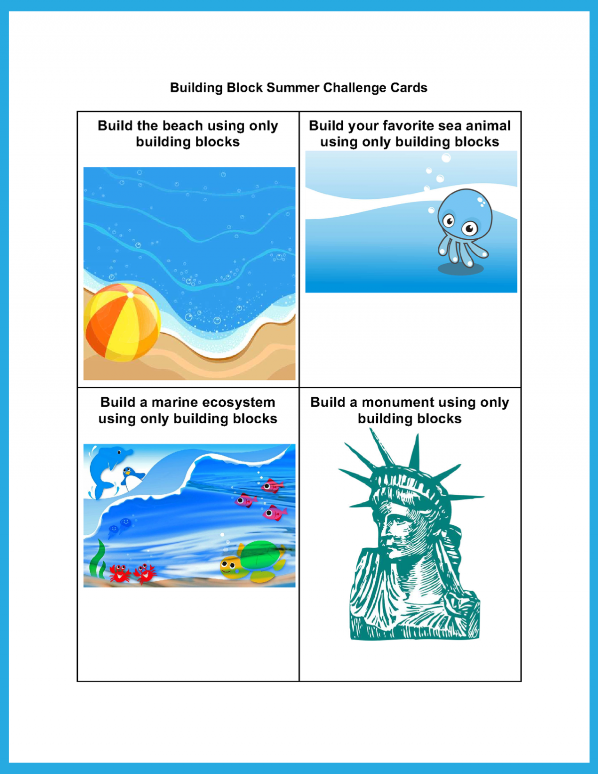 Summer Building Block Activities - STEM Supplies