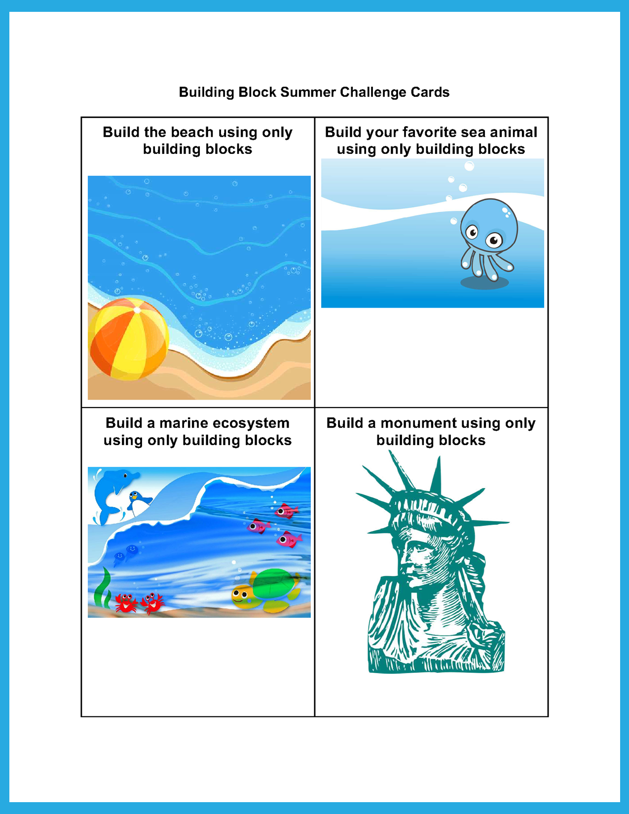 Summer Building Block Activities - STEM Supplies