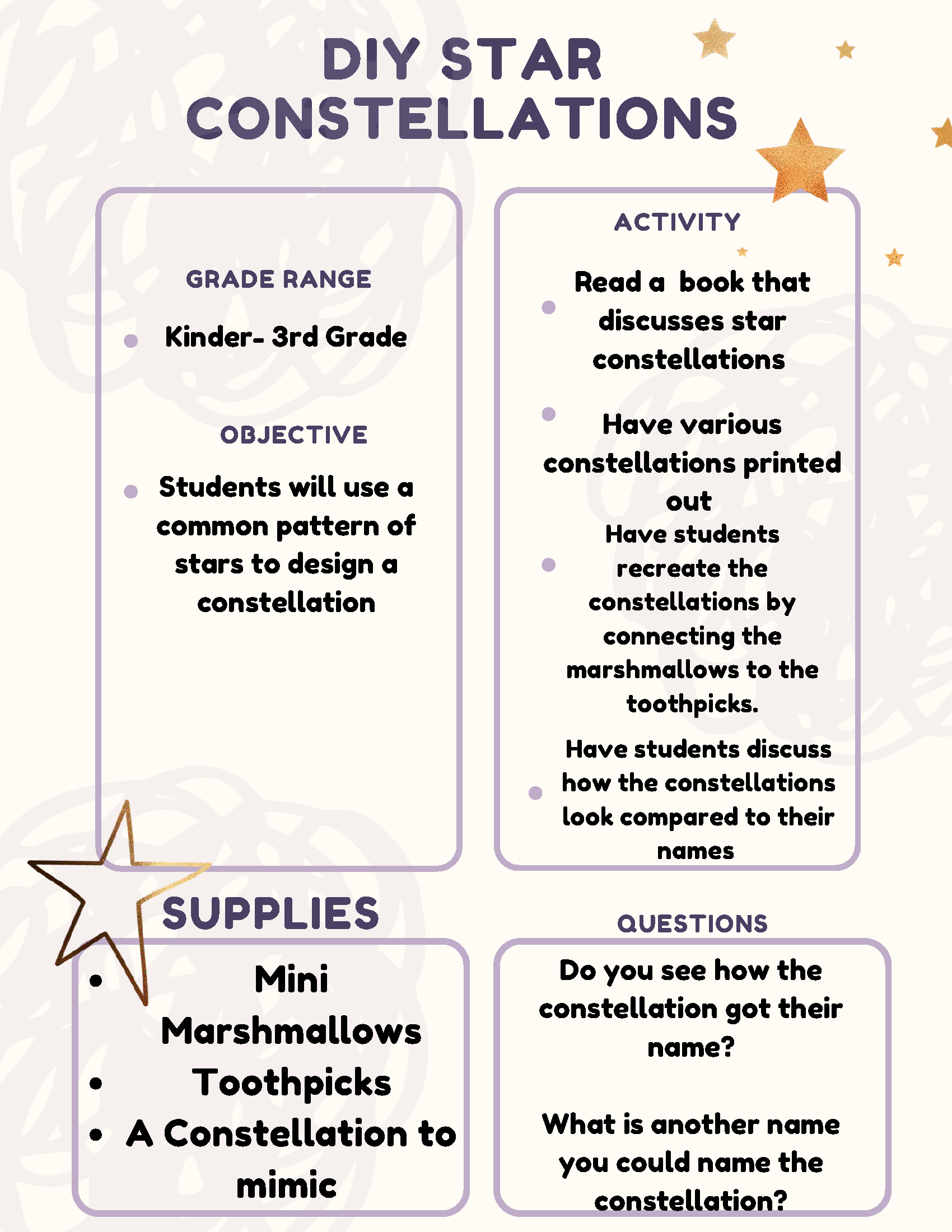 The Sky's the Limit! Constellation Activities - STEM Supplies