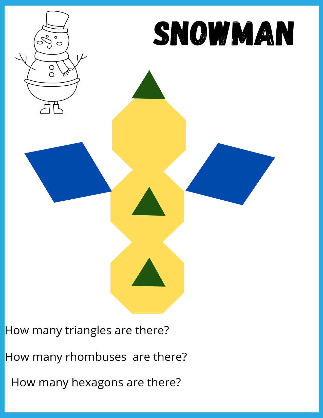 Winter Geometry Worksheets - STEM Supplies